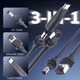 Combined Ethernet and DC5521 Power Cable 16Ft Shielded for Stable Data ...
