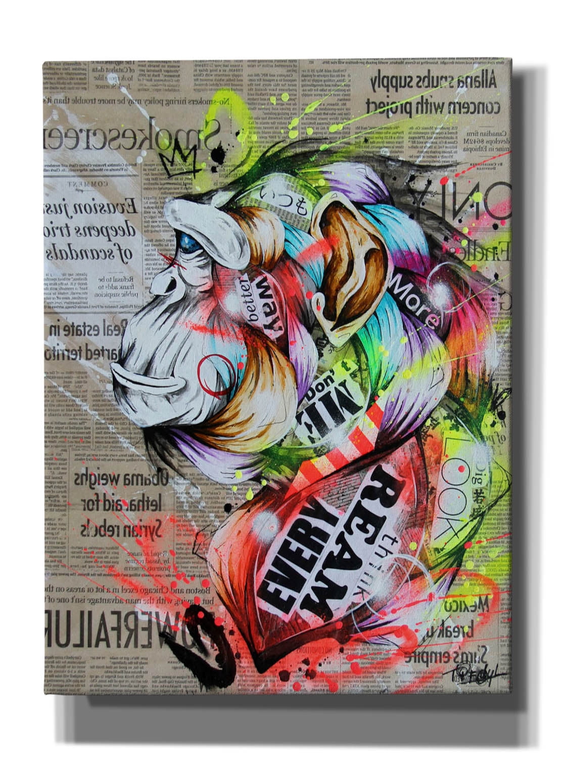 Epic Graffiti 'Visionary 2' by Taka Sudo, Canvas Wall Art, 40"x54 ...