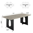 Ataucjin 71" Dining Table for 6-10 People,Kitchen Table with Extra ...