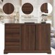 Gymax Buffet Sideboard Cupboard Cabinet Console Table W/ 3 Drawers ...