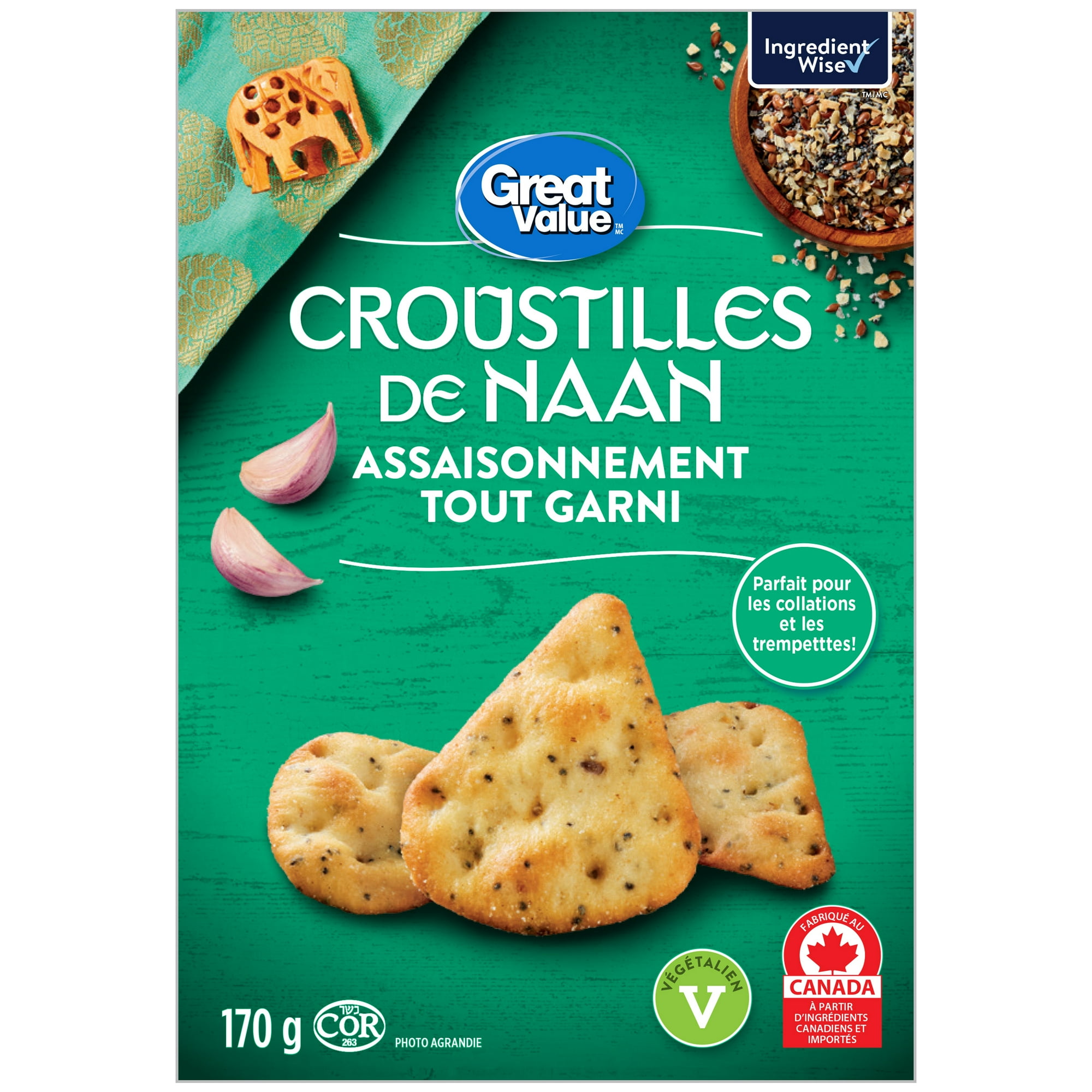 Click here for Great Value Everything Seasoned Naan Crisps 170g prices