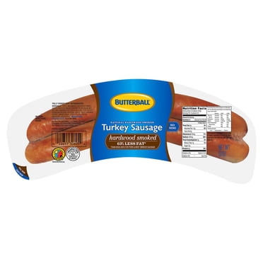 Butterball All Natural Fully Cooked Turkey Breakfast Sausage Links, 12 ...