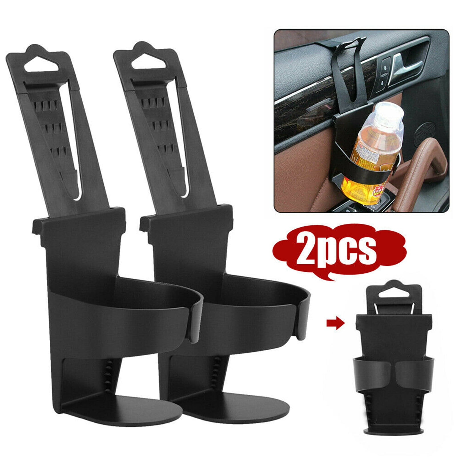 Sunjoy Tech 2-Pack Black Auto Car Vehicle Cup Holders Can Drink Bottle ...