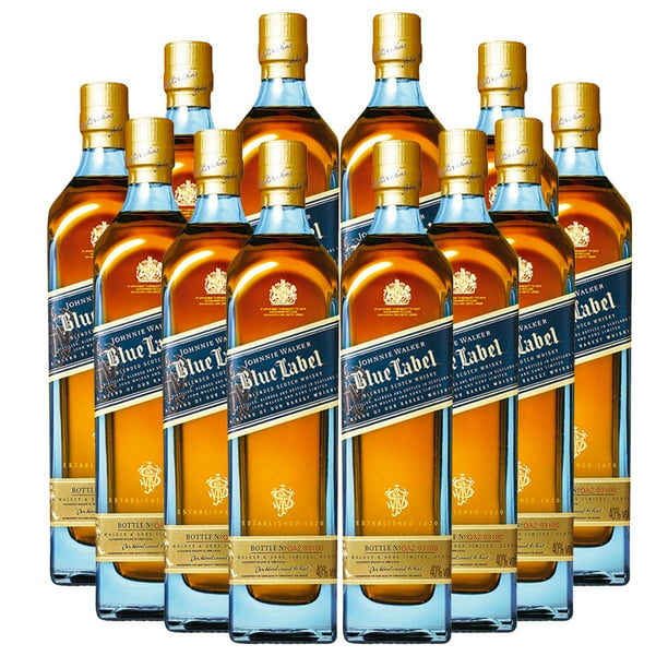 Pack x 12 - Whisky Johnnie Walker Blend Blue Label 750 ml Johnnie Walker Whisky / Johnnie Walker ...