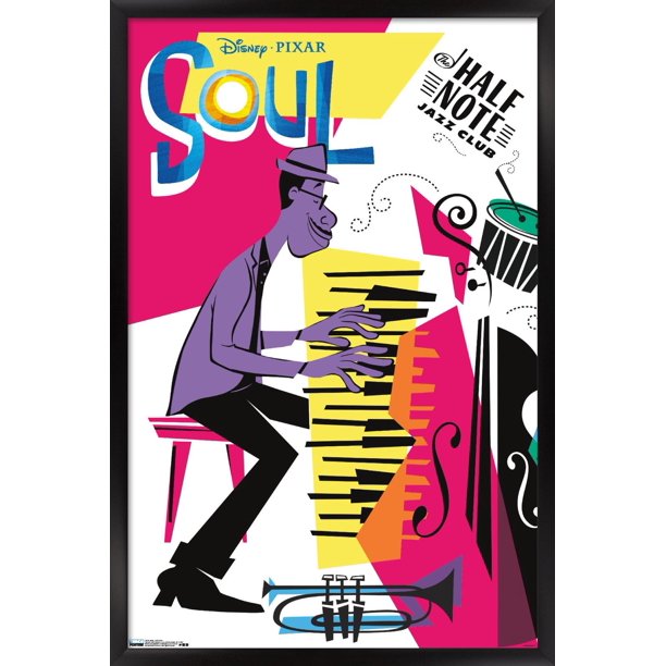 Disney Pixar Soul - Half Note Wall Poster, 22.375" x 34", Framed ...