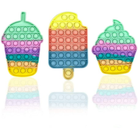 Pop Push Toys Pack Silicone Pop Bubble Sensory Simple Dimple Popper ...