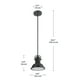 Globe Electric Theon 1-Light Dark Bronze Pendant, 65625 - Walmart.com