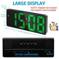Digital Alarm Clock, Led Display With Temperature, Adjustable ...