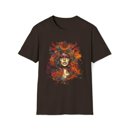 UPC 462115000052 - Woman Floral Unisex Softstyle T-Shirt Boho Hippie ...