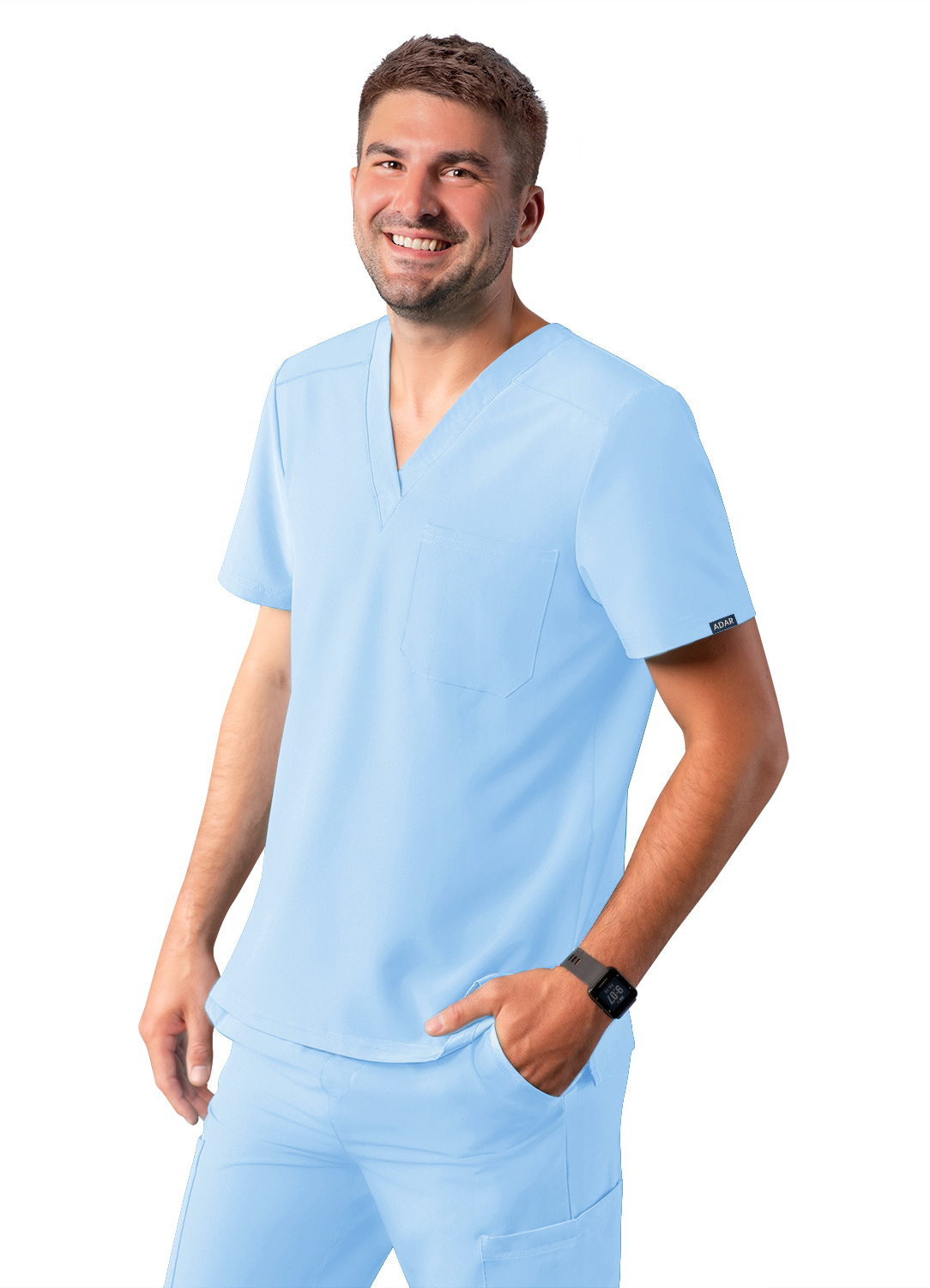 Adar Addition Scrubs For Men - Classic V-Neck Scrub Top - Walmart.com