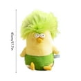 Cute Chicken Throw Pillow With Green Hair For Adult Funny Chicken Throw ...