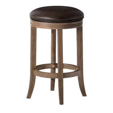 Maven Lane Alexander Backless Counter Stool, Walnut Finish w/ Marksman ...