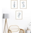 Boho Art wall Décor,Botanical Print Set of 3, Blue Gallery Wall art ...