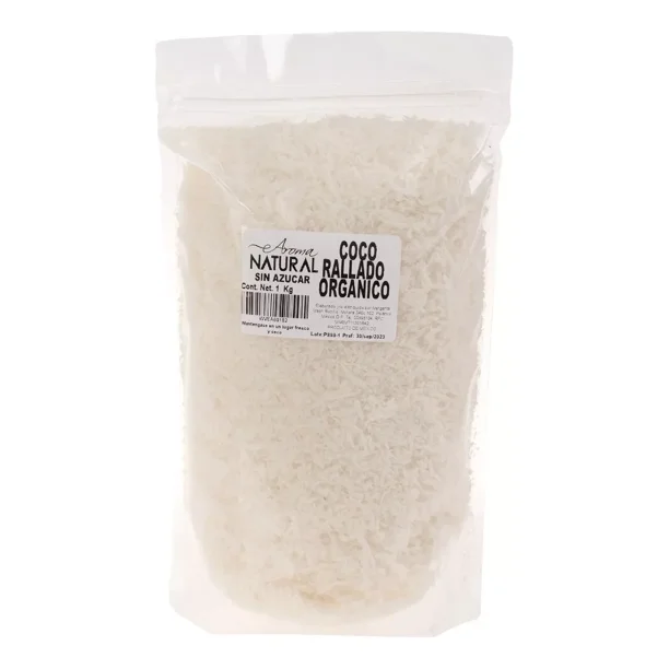 Coco Rallado Orgánico Aroma Natural sin Azúcar 1 Kg 100% Natural ...