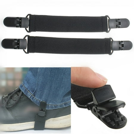 2Pcs Elastic Motorcycle Biker Elastic Boot Straps Pant Clips Stirrups ...