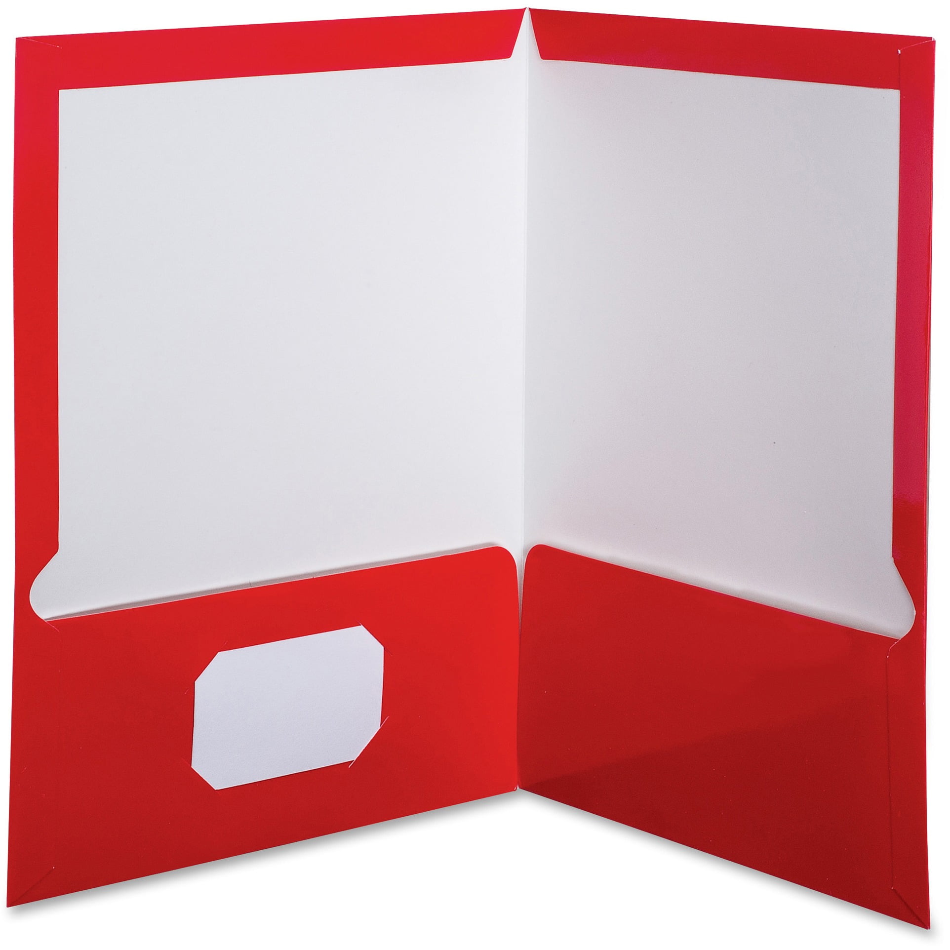 Oxford Showfolio Laminated Twin Pocket Folders 25/Pkg-Red, Letter Size ...