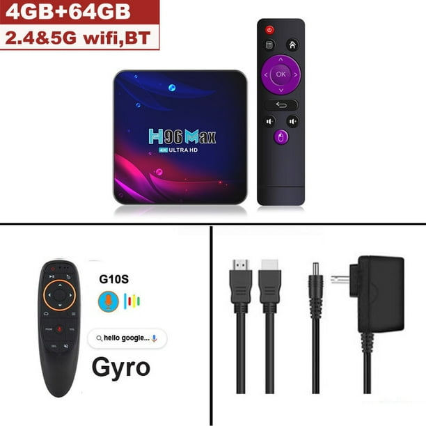 Smart Android 11 TV Box H96 Max V11 16GB 32GB 64GB 4K Hd 2.4G 5G Wifi BT4.0 HDR 3D H.265 Tan ...
