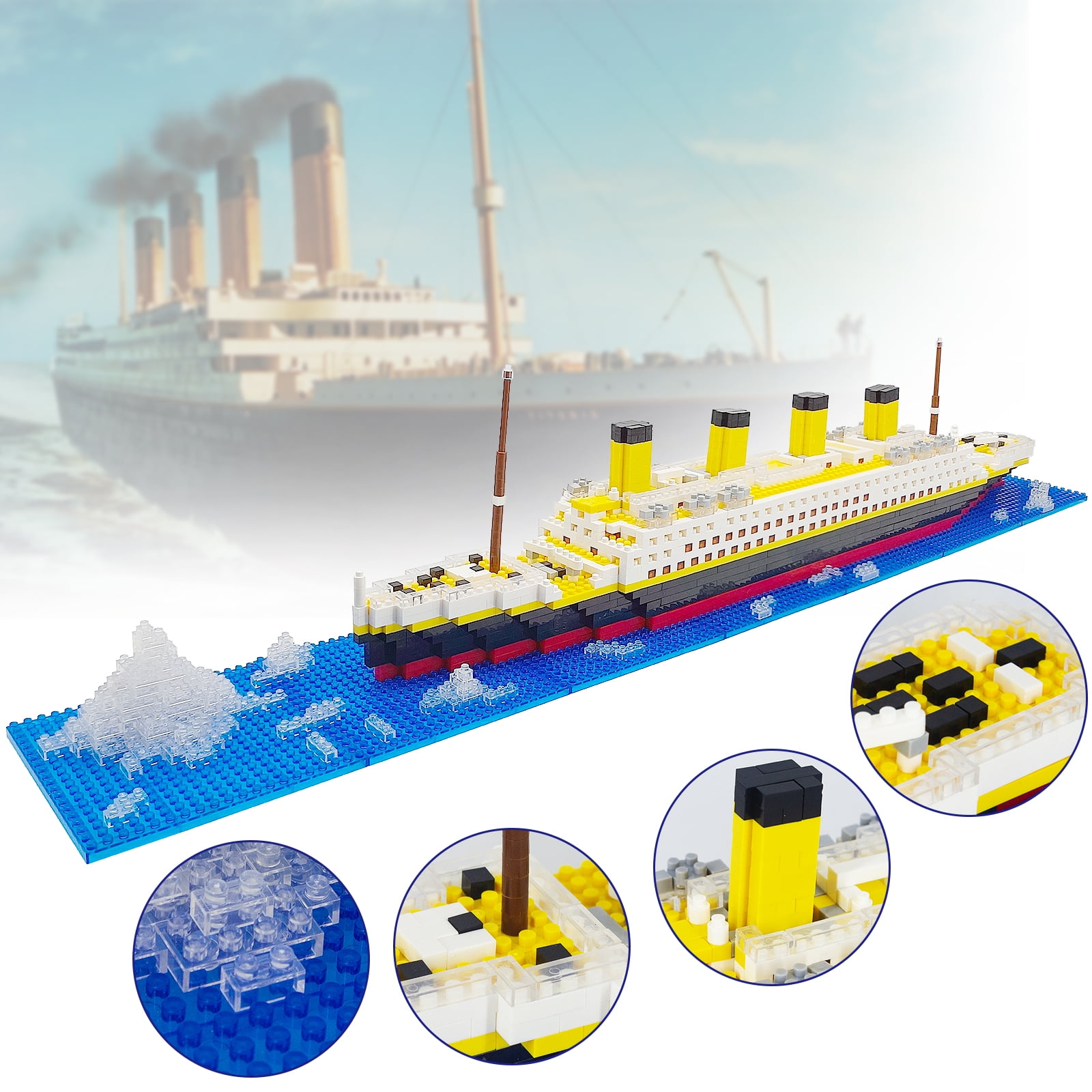 Titanic Ship Model Building Block Set, DIY Nano Micro Building Blocks ...