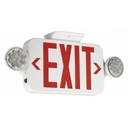 Monument Emergency Exit Led Combo With Green Letters, 2 Led Lamp Heads ...