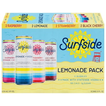Sun Cruiser Lemonade Vodka Variety, 8 Pack, 12 fl. oz. Aluminum Cans, 4 ...