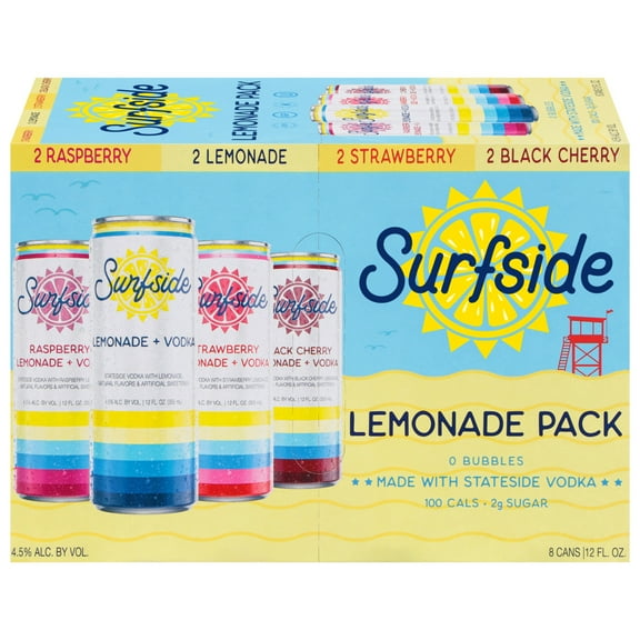 Lucky One Vodka Lemonade Variety Pack, 8 Pack, 12 fl oz Single Serve Cans, 355ml Serving Size ...