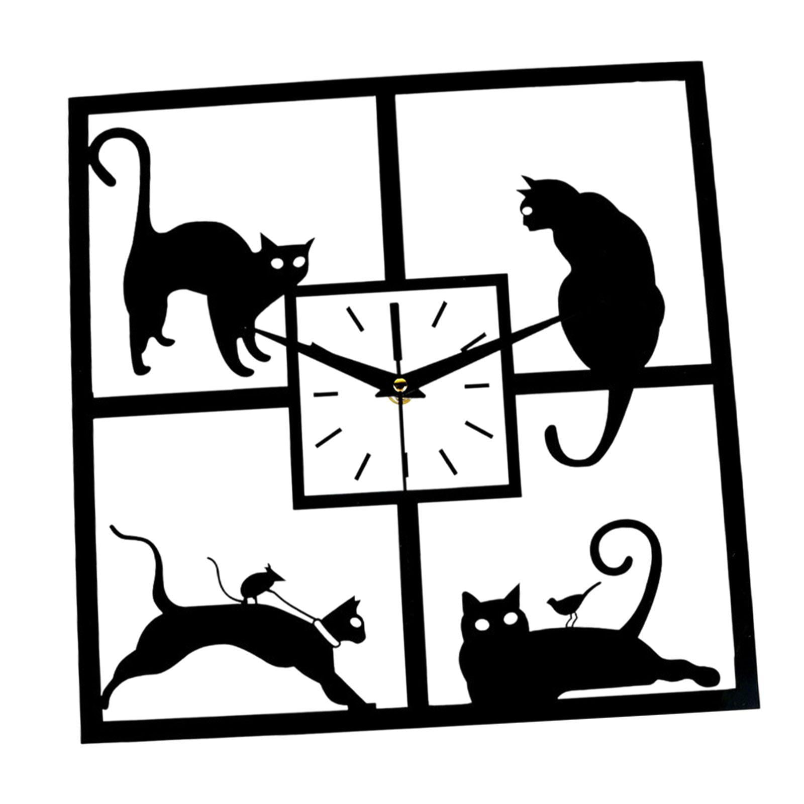 Click here for Tnarru Cartoon Cat Wall Clock Decoration Multifunc... prices