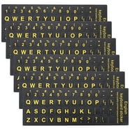 HQRP English QWERTY Laminated Keyboard Stickers for All PC & Laptops ...
