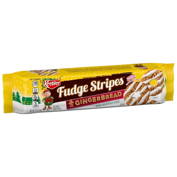 Keebler Fudge Stripes Gingerbread Cookies 9.7oz - Walmart.com