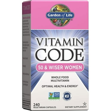 Garden of Life Vitamin Code 50 & Wiser Women's Multi, 240 Caps - Raw ...