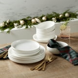 Oneida Entertain 365 24 Seven 12-Piece White Porcelain Tableware Set ...