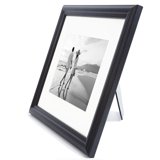 8x10 Black Frame - Displays Photos 5x7 with Mat or 8x10 Without Mat ...