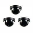 3pcs Fake Security Camera Dummy Dome CCTV with Blinking Red LED Warning ...