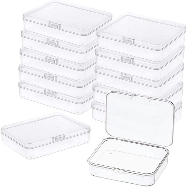 12pcs Mini Plastic Storage Containers Box With Lid, 3.5x2.4 Inches ...
