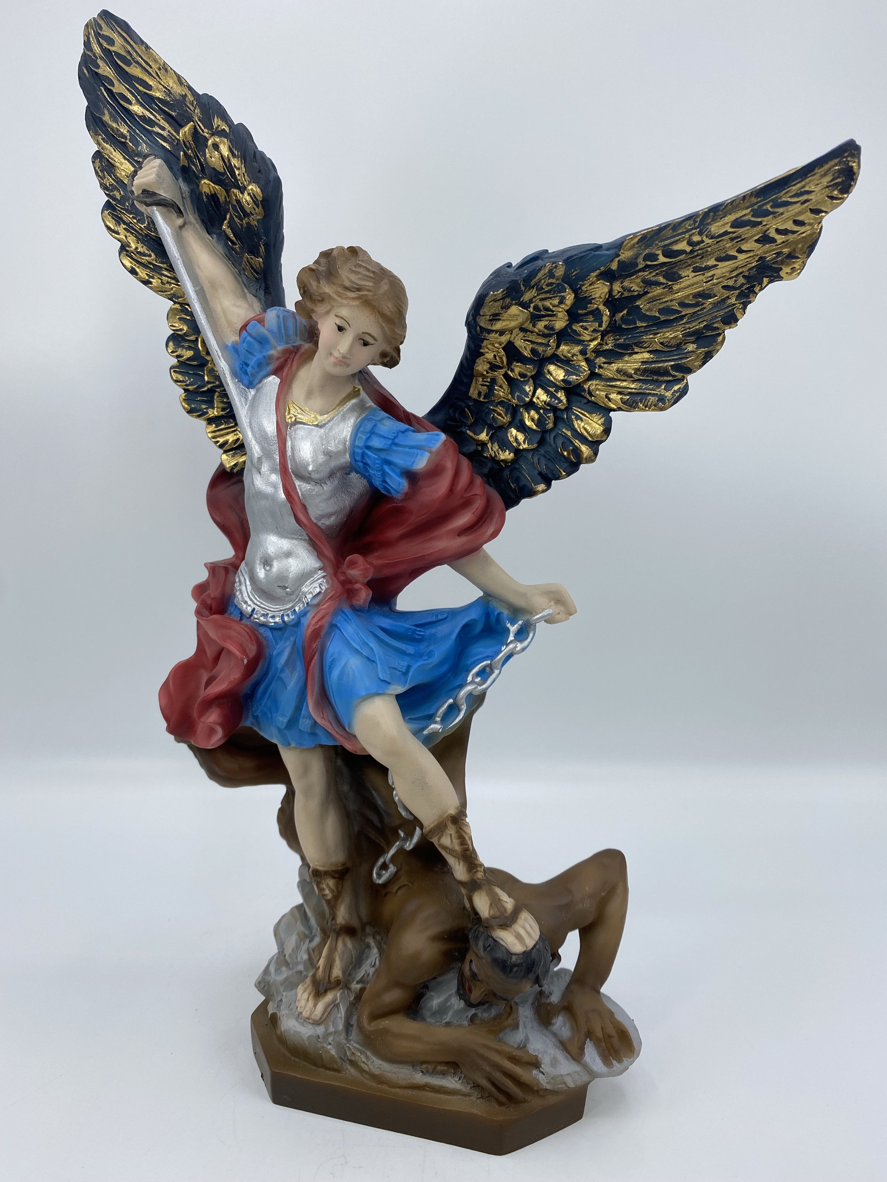 Saint Michael The Archangel Navy Blue & Gold Wings by The Faith Gift ...