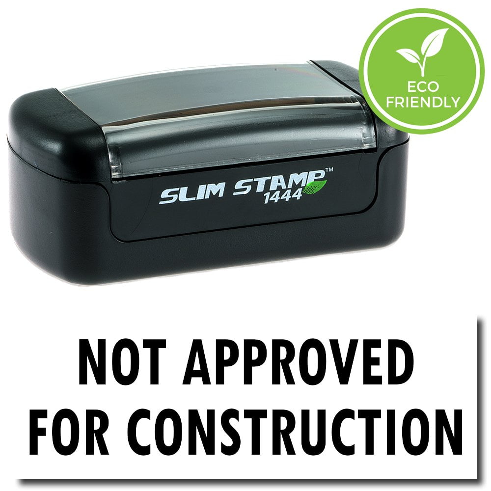 Slim Pre-Inked Not Approved For Construction Stamp with Purple Ink ...