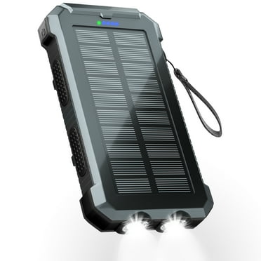 Waterproof 300000mAh 2 USB Portable Solar Battery Solar Power - Walmart.com