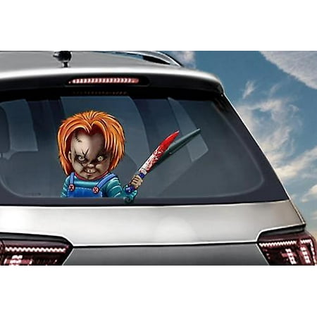 Childs Play Doll Chucky 3d Waving Knife Windshield Window Wiper ...