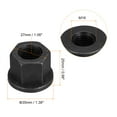 M16 Flange Hex Nut, 1 Pack Grade 10.9 Carbon Steel Black Oxide Finished ...