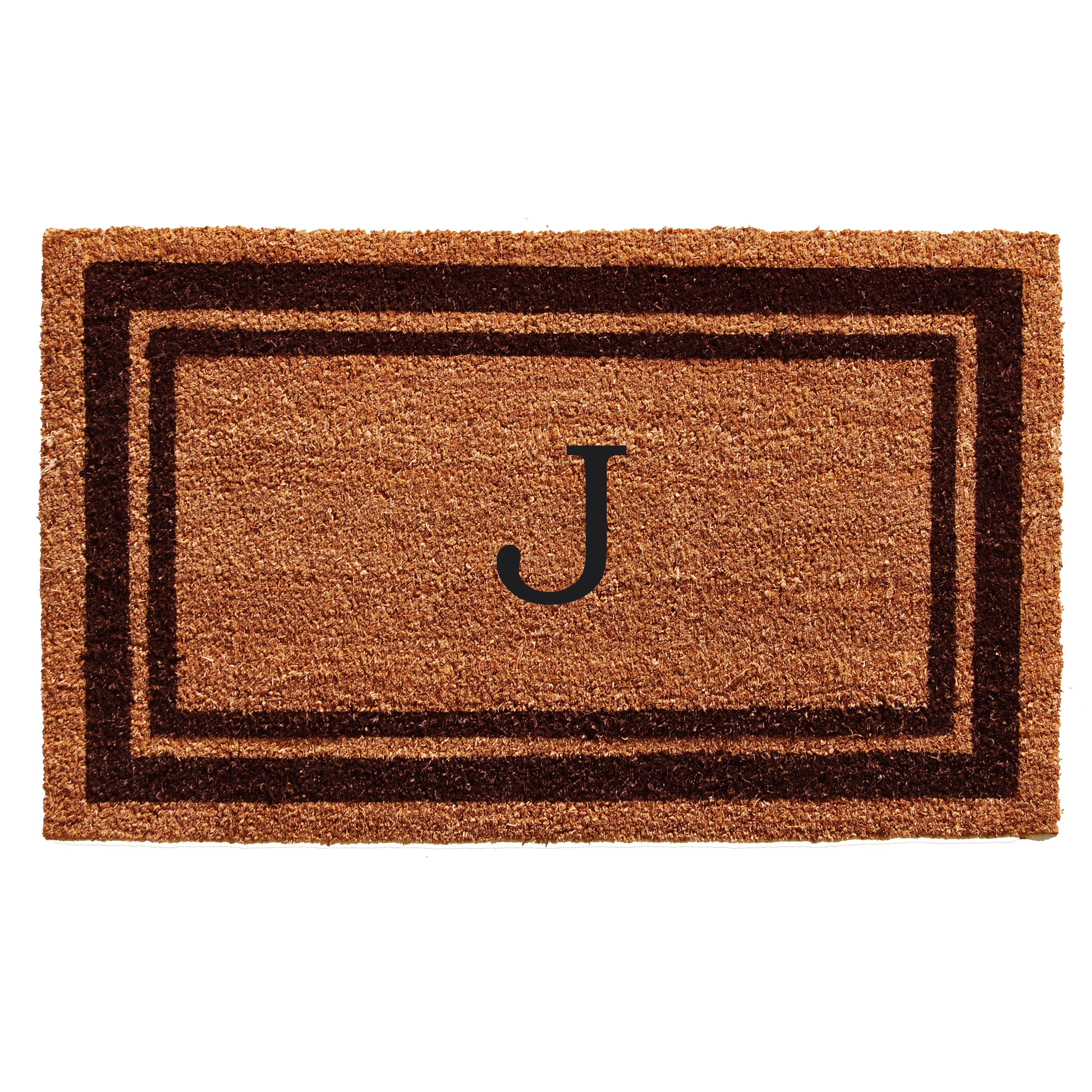 Brown Border Monogram Doormat (Letter J) - Walmart.com