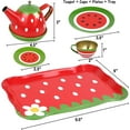 Tea Set for Little Girls, Pretend Play Tea Party Set, Fruit Design Kids ...