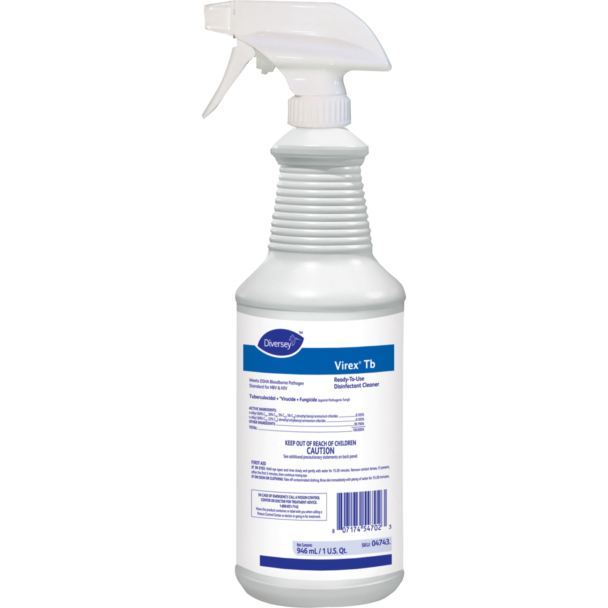 Diversey Virex TB Disinfectant Cleaner, Citrus Scent, 32 Oz - Walmart.com