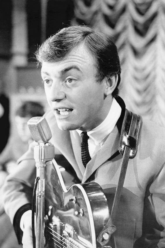 Gerry Marsden in Ferry Cross the Mersey playing guitar singing Gerry ...