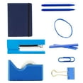JAM Complete Desk Kit, Blue, 8/Pack, Stapler, Tape Dispenser, Staples ...