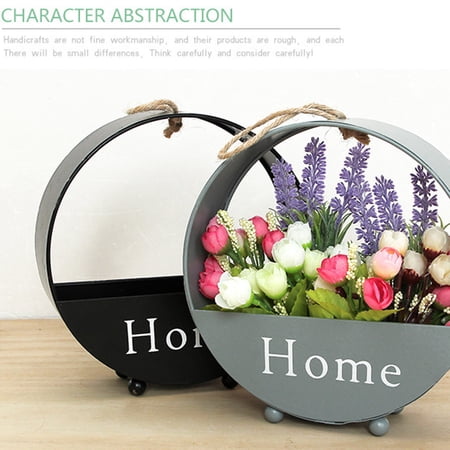 Small Iron Flower Succulent Flowerpot Mural Hanging Interior Wall ...
