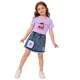 Avtoify Summer Girls Short Sleeve Round-Neck Shirts Print Half Sleeve ...