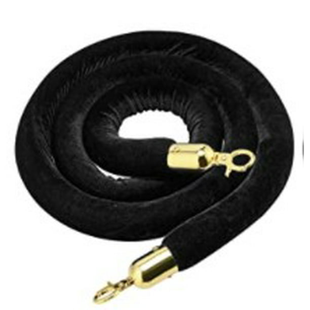 SEUNMUK 4 Pack 6.5ft Black Velvet Stanchion Rope, Crowd Control Rope ...