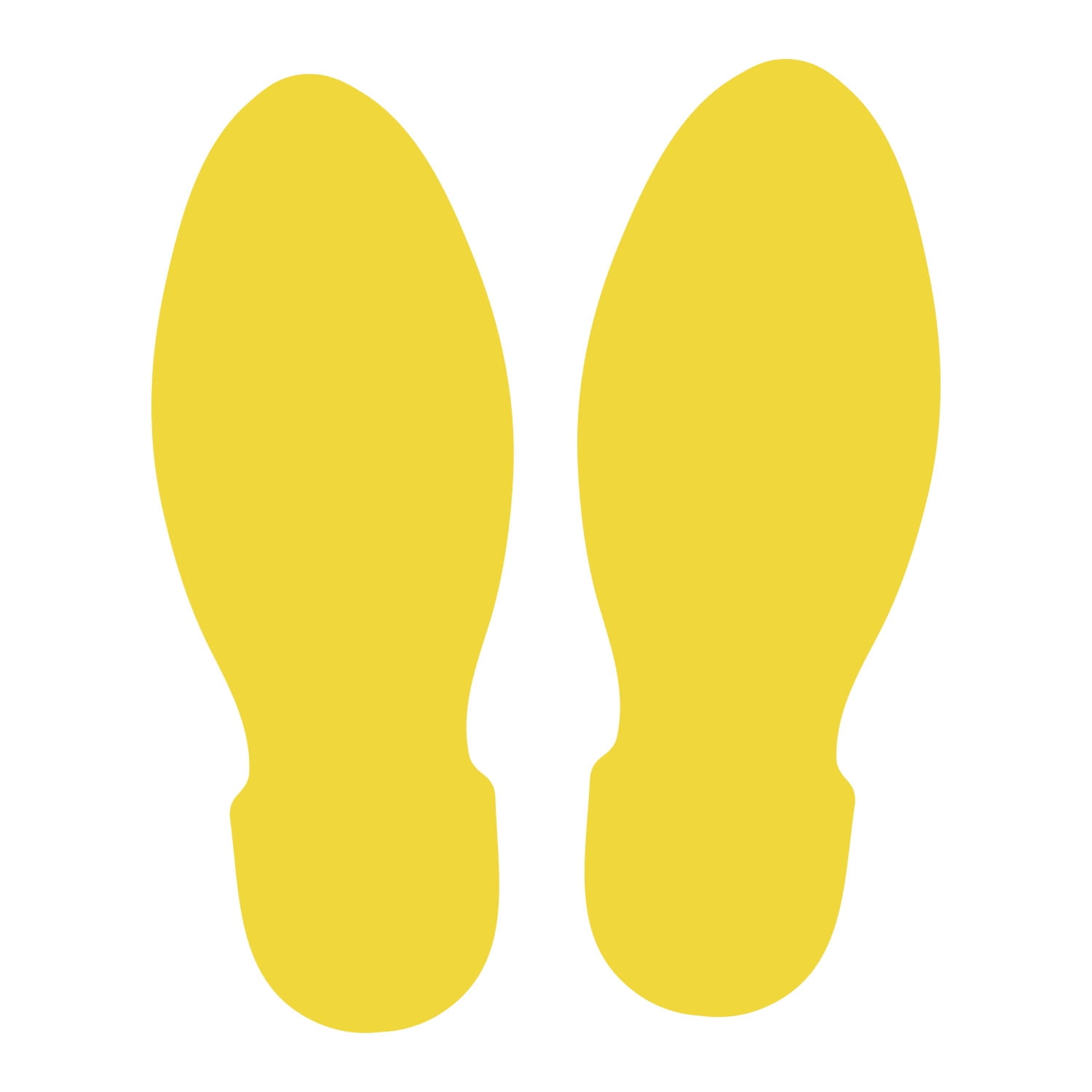 LiteMark 9 Inch Yellow Unifoot Footprint Decal Stickers for Floors and ...