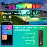 Nexillumi 65.6Ft LED Strip Lights, Music Sync, Color Changing RGB, 44 ...