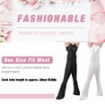 Reyyoiska Opaque Bow Stockings Thigh High Stockings Black White Knee