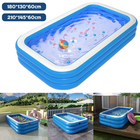 Inflatable Swimming Pool, Foldable Portable Inflatable Lounge Kiddie ...
